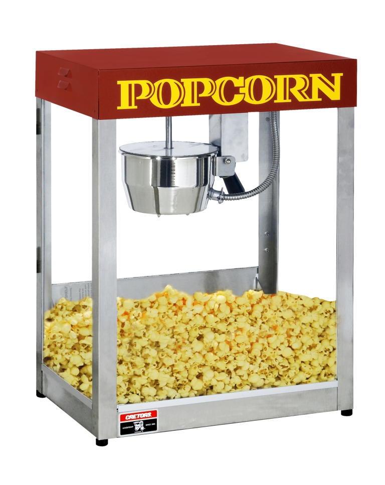 Cretors Goldrush 6 oz Red Top Popcorn Popper w/ One-Pop, Stainless ...