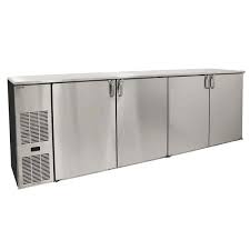 Glastender BB108-LH Glass Door Back Bar Compressor Left Cooler 108"