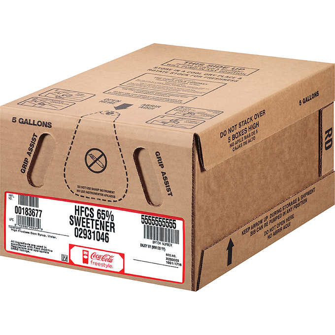 Coke HFCS Sweetener Bag In Box Syrup, No Coke Flavor, 5 Gallons